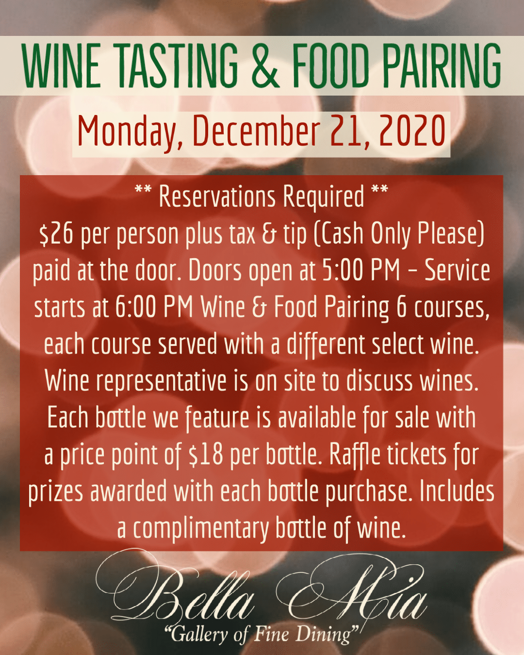 Home - Bella Mia Fine Dining